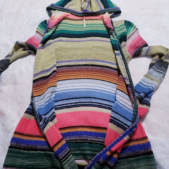 Free People | Sweaters | Free People Serape Duster Cardigan Rainbow ...